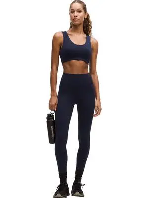 Lululemon Wunder Train No-line Piped High-rise Tight 25 - True Navy/burgundy Bay