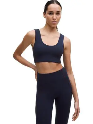Lululemon Wunder Train Piped Sports Bra - True Navy/burgundy Bay
