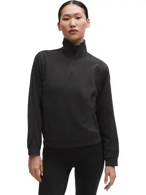 Lululemon Textured Fleece Half Zip Black