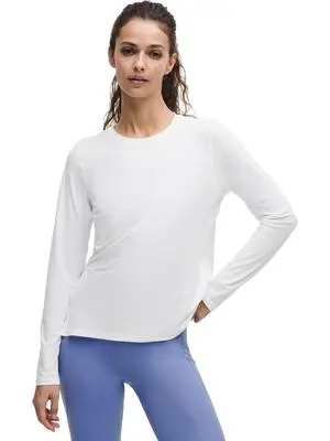 Lululemon Side-ruched Running Long-sleeve Shirt - White