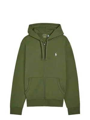 Polo Ralph Lauren Hooded Cotton-blend Sweatshirt - Olive
