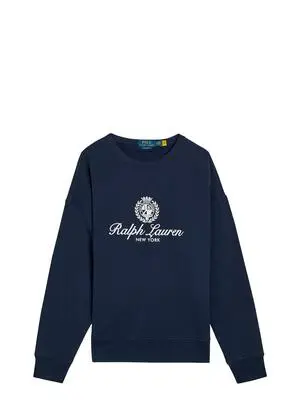 Polo Ralph Lauren Logo-print Cotton-blend Sweatshirt - Navy