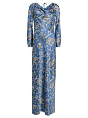Veronica Beard Ember Paisley-print Silk-blend Maxi Dress - Blue