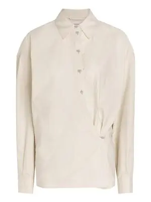 LEMAIRE Twisted Cotton-blend Poplin Shirt - Cream