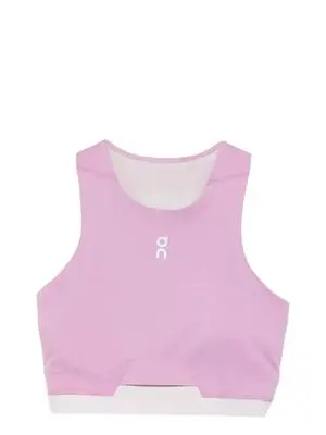 On 2-in-1 Crop Sports Bra - Pink