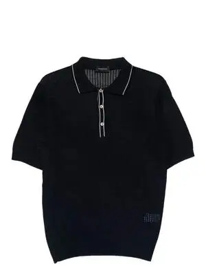 Tagliatore Piped Polo Shirt - Blue