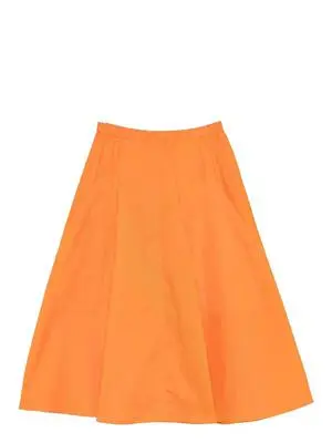 DRHOPE A-line Pocket Skirt - Orange