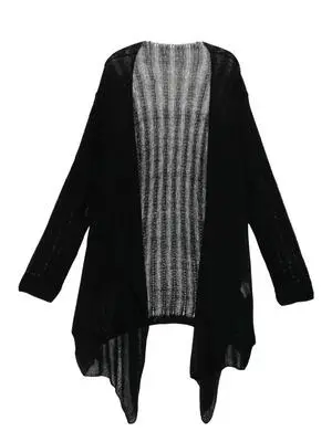 Yohji Yamamoto Draped-detail Cardigan - Black
