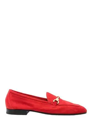 DOUCAL'S Hardware Suede Loafers - Red