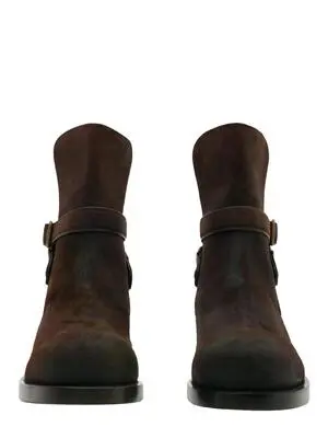 Burberry Ledger Ankle Boots - Brown