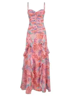 PatBO Ruffled Seaweed Gown - Pink