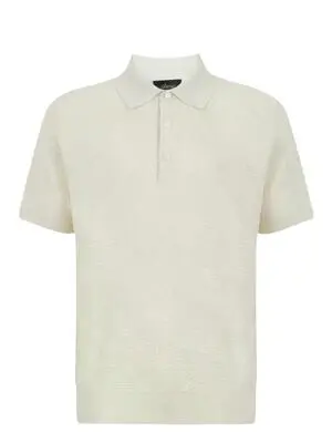 Brioni Essential Textured Polo Shirt - Neutrals