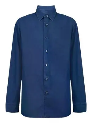 Brioni Regular Fit Cotton Shirt - Blue