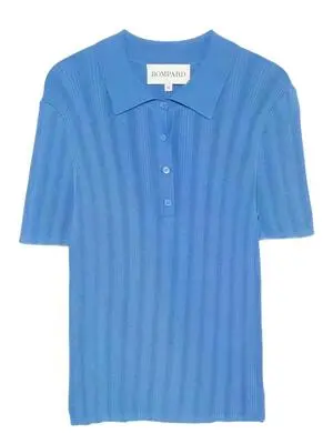 Eric Bompard Ribbed Polo Shirt - Blue