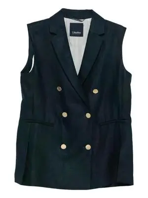 Max Mara Double-breasted Gilet - Blue