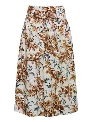 Cara Cara Jiya Floral Midi Skirt - Neutrals