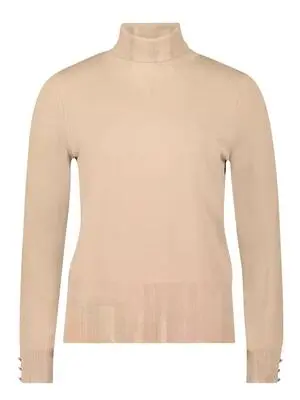 BETTY BARCLAY Button-embellished Roll-neck Sweater - Neutrals