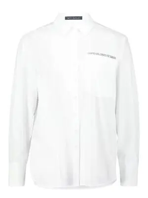 BETTY BARCLAY Embellished Pocket Shirt - White