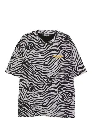 Just Cavalli Zebra-pattern T-shirt - Black