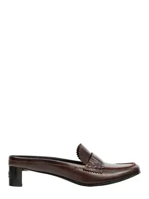 MAISON MARGIELA Swing Toe Penny Leather Slippers - Brown