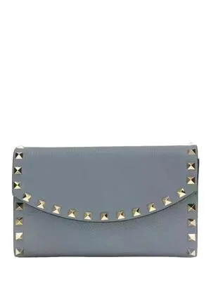 Valentino Garavani Rockstud Leather Shoulder Bag - Blue