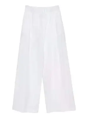 SEMICOUTURE Elasticated Palazzo Pants - White