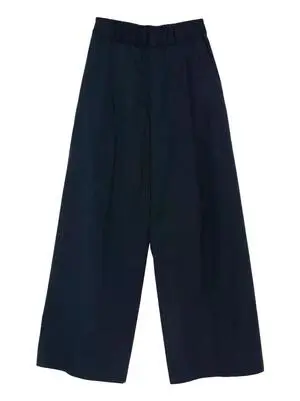SEMICOUTURE Side-pocket Palazzo Pants - Blue