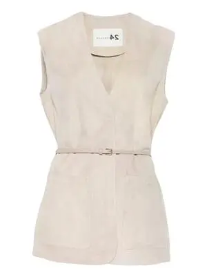 MANZONI 24 Sleeveless Waistcoat - Neutrals