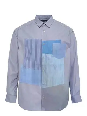 Comme Des Garçons Patchwork Shirt - Blue