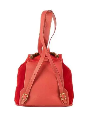 Gucci Large Bamboo Backpack - Red