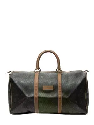 Dior Honeycomb-pattern Panelled Duffle Bag - Brown
