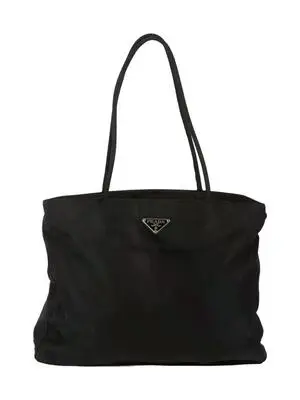 Prada 2000s Logo Tote Bag - Black