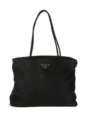 Prada 2000s Logo Tote Bag - Black
