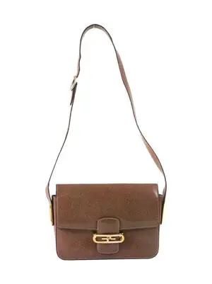 Gucci 1970s Leather Shoulder Bag - Brown