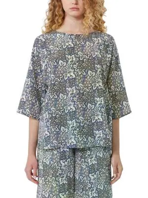 Max Mara Floral-pattern Blouse - Blue
