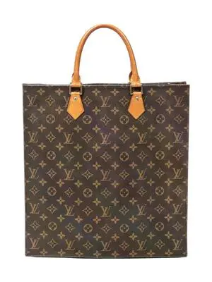 LOUIS VUITTON 2003 Sac Plat Tote Bag - Brown