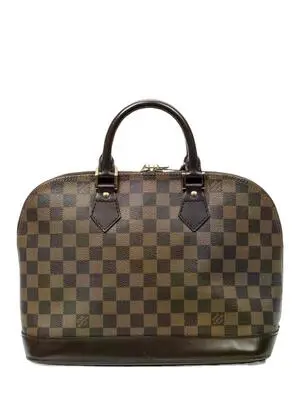 LOUIS VUITTON Alma Checked-pattern Tote - Brown