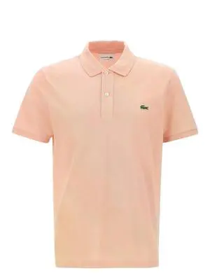 Lacoste Ribbed Logo Patch Polo Shirt - Pink