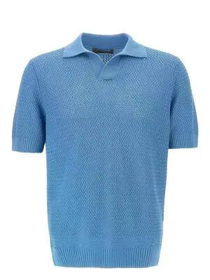 FILIPPO DE LAURENTIIS Textured T-shirt - Blue