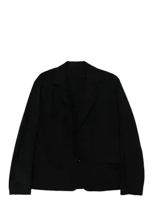 Sacai Pinstriped Button Jacket - Black
