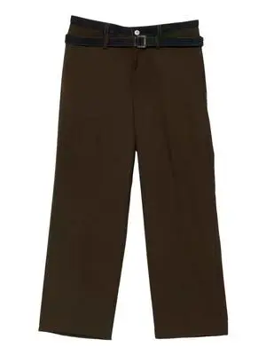 Sacai Belted Trousers - Brown