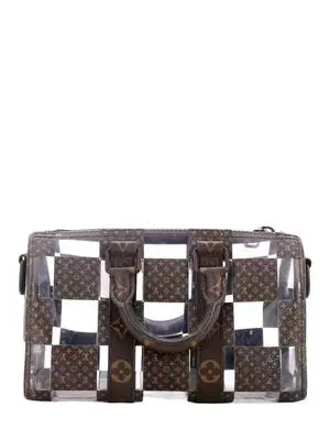 LOUIS VUITTON Keepall Bandouliere Monogram Chess 25 Handbag - Brown
