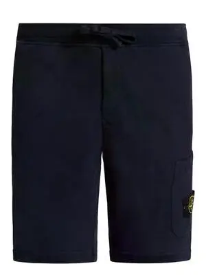 Stone Island Cotton Track Shorts - Blue