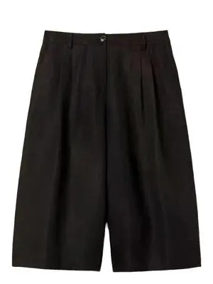 TWINSET Pleated Bermuda Shorts - Black