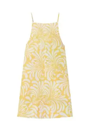 TWINSET Botanical-print Mini Dress - Yellow