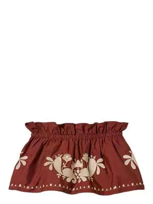 TWINSET Off-shoulder Embroidered Blouse - Red
