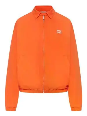 Miu Miu Zip-up Bomber Jacket - Orange