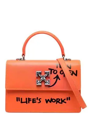 Off-White Jitney 1.4 Leather Top-handle Bag - Orange