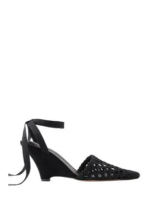 Jacquemus The H Leather Wedge Pumps Black