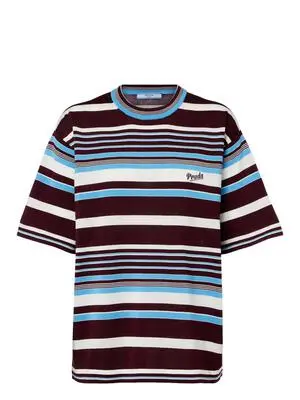 Prada Striped Cotton T-shirt - Multicoloured